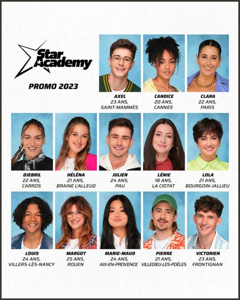 Les candidats Star Academy 2023 : la présentation des 13 élèves du ...